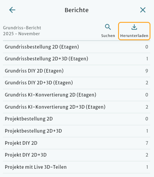 Grundriss-Report im Web Portal – RoomSketcher Hilfe